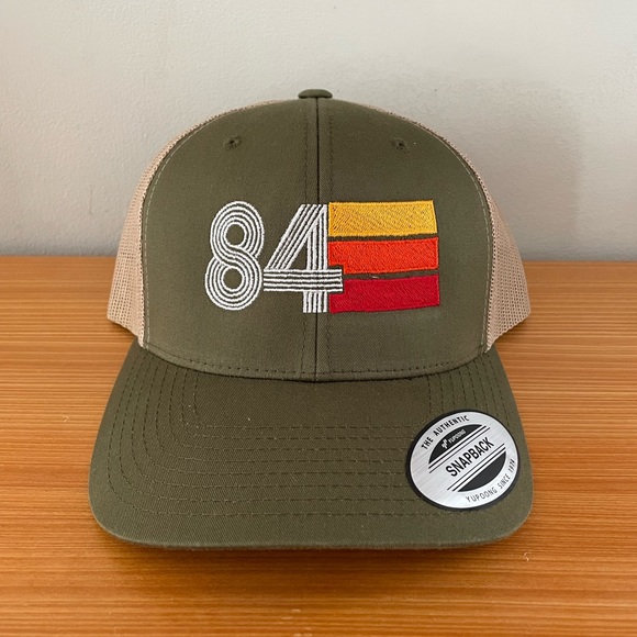Accessories | New 84 Trucker Hat 1984 4th Birthday Gift Olive Green And ...